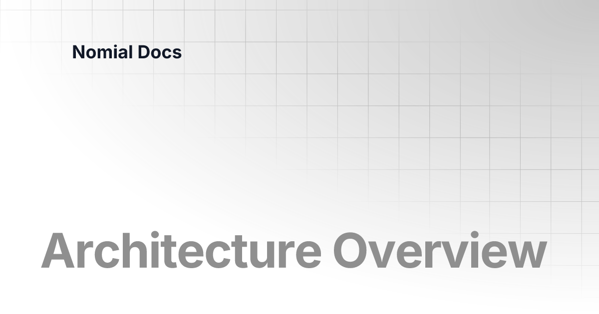 Architecture Overview | Nomial Docs